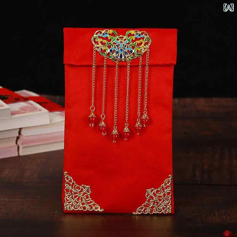 ・素材: 錦織・使用シーン: 結婚式、ブライダル・サイズ: 18.5cm × 10.5cm（±5mm程度）・カラー: 珠連璧合、鳳冠霞帔、景泰双心、鳳凰于飛、佳偶天成、喜結良縁・スタイル: 中華風・加工: 金箔加工