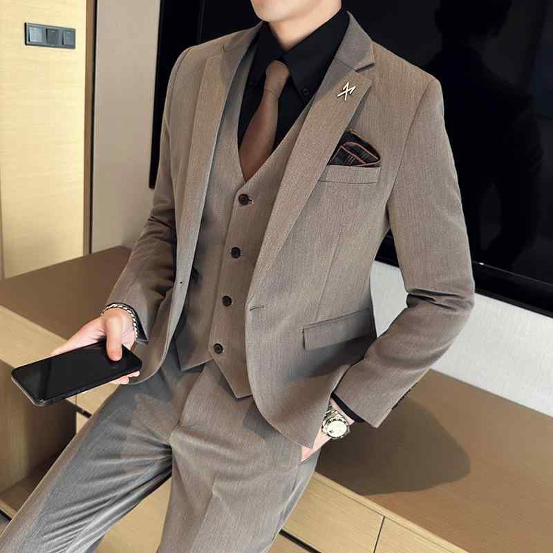 ・前立て: ダブルブレスト・素材: コーデュロイ、リネン・シーン: カジュアル・ネックライン: ノッチドラペル・ベント: センターベント・シルエット: スリムフィット・厚み: 普通・カラー: ブラウン・サイズ: M, L, XL, 2XL,...