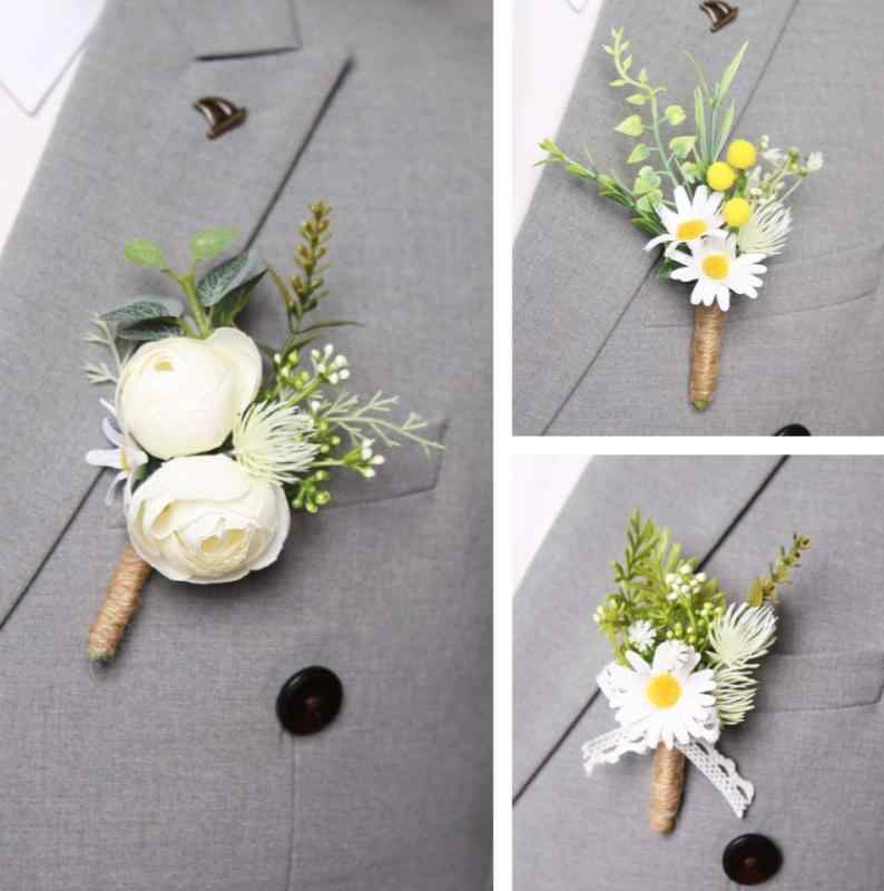 ・素材: 造花（フラワー）・製法: ハンドメイド・用途: ウェディング、結婚式・カラー展開: Aタイプコサージュ、Aタイプリストレット、Bタイプコサージュ、Bタイプリストレット、Cタイプコサージュ、Cタイプリストレット・スタイル: 欧米風