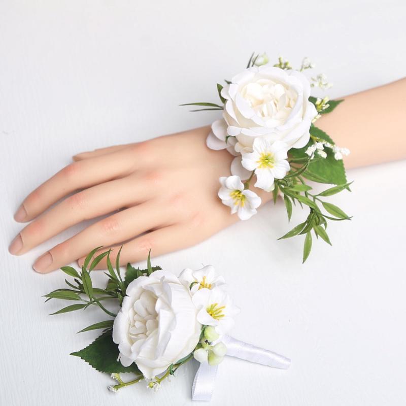 ・素材: プラスチック・スタイル: ナチュラル・対象: 男女兼用・: フラワー・加工: ハンドメイド・用途: 展示会、プロモーション、福利厚生、周年記念、ビジネスギフト、開店祝い・バリエーション: コサージュ、リストブーケ