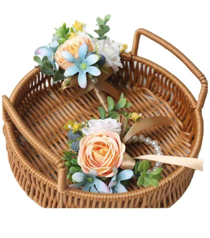 ・主な素材: 布・製法: ハンドメイド・用途: 結婚式、ウェディング・タイプ: コサージュ、リストブーケ・スタイル: 韓国