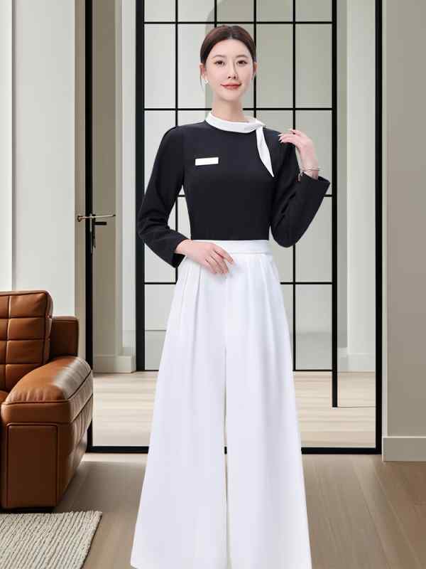 ・柄: 無地・袖タイプ: レギュラー・サイズ展開: S, M, L, XL, 2XL, 3XL, 4XL・セット内容: 単品・スカート丈: ロング丈・ネックライン: クルーネック・カラー展開: ブラック, ホワイト・袖丈: 長袖, 七分袖,...