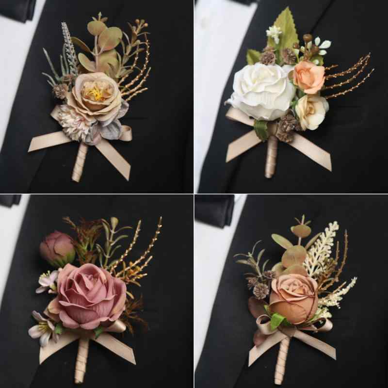 ・素材: フラワー・製法: ハンドメイド・使用シーン: ウェディング・カラー: Aタイプ（ブートニア）、Aタイプ（リストブーケ）、Bタイプ（ブートニア）、Bタイプ（リストブーケ）、Cタイプ（ブートニア）、Cタイプ（リストブーケ）、Dタイプ（...