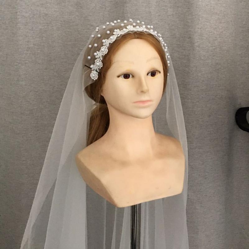 ・カテゴリ: ヘッドドレス・スタイル: レディース・素材: スイス製ソフトチュール・装飾: ビーズ・用途: ウェディング、結婚式・カラー: ホワイト