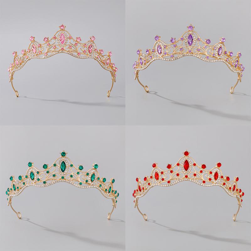 ・カテゴリ: ヘアアクセサリー・スタイル: 欧米風・主な素材: 合金・対象: レディース・: クラウン・加工: 電気メッキ・ギフトシーン: 結婚式、誕生日、旅行記念、お祝い、新築祝い、展示会・カラー展開: ライトピンク、グリーン、ホワイト、...