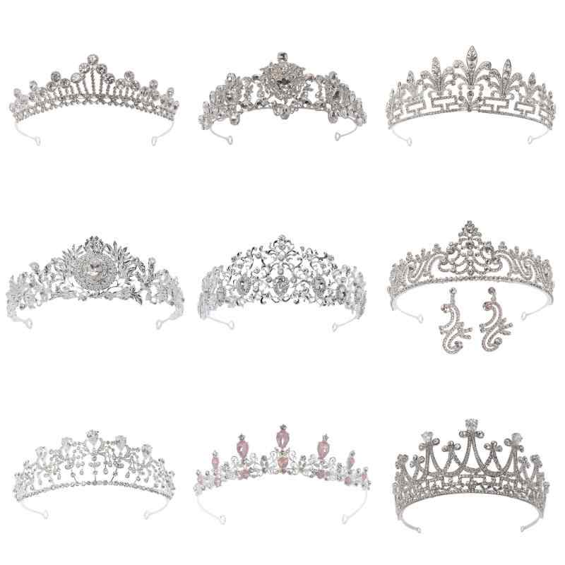 ・カテゴリ: ヘアアクセサリー・スタイル: レディース、韓国・素材: 金属、合金・ストーンの種類: クリスタル、ジルコン・: クラウン・加工: ラインストーン埋め込み・カラー展開: シルバー、ピンク・サイズ: 全長約36cm・用途: 結婚式...