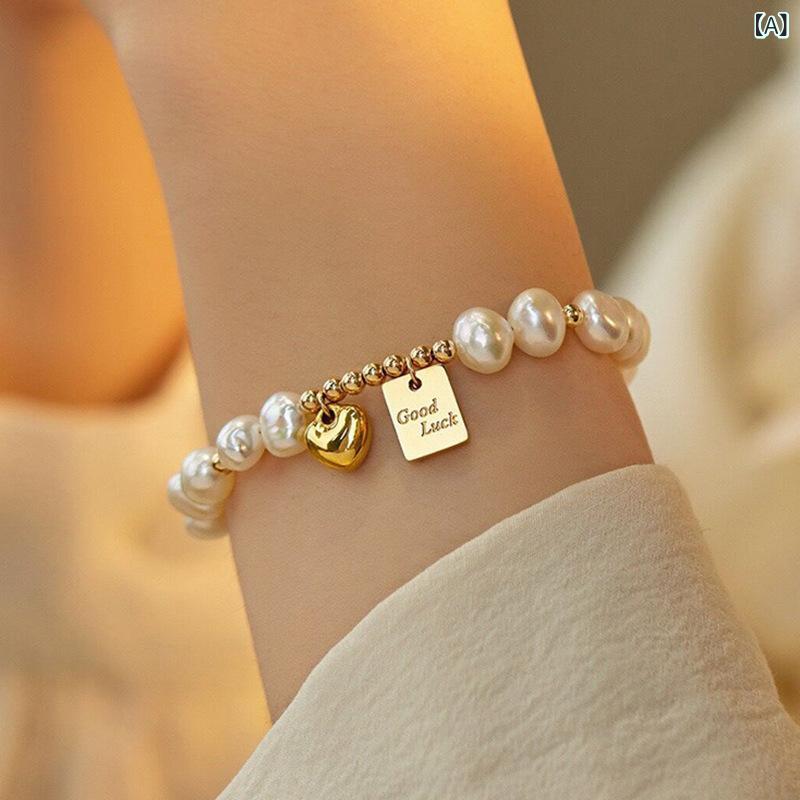 ・カテゴリ: ブレスレット・スタイル: レディース、韓国スタイル、フェミニン・主な素材: シルバー925、淡水パール・: スクエアチャーム、OTクラスプ、アルファベット、幾何学、ラウンド・カラー展開: ゴールド、シルバー
