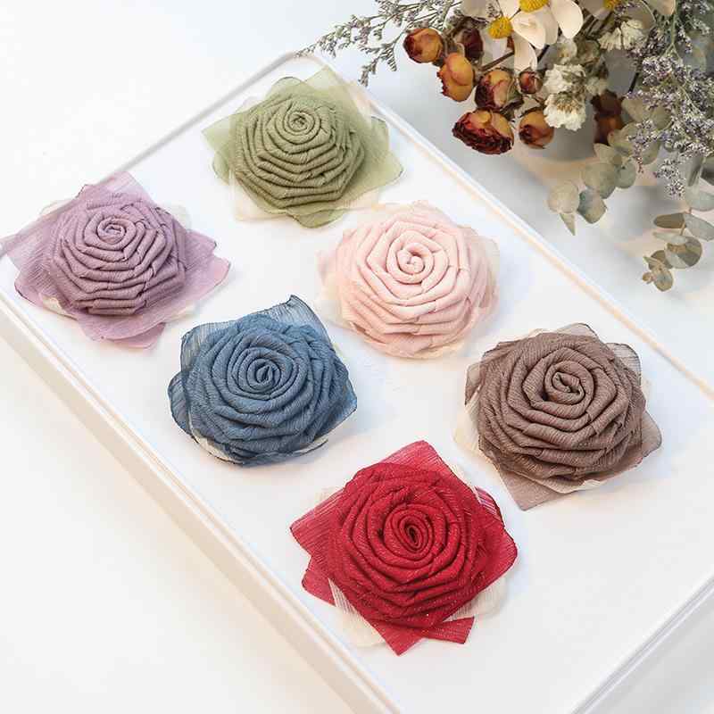 ・カテゴリ: DIYアクセサリーパーツ・素材: オーガンジー・製法: 手編み・カラー展開: パープル、グリーン、レッド、ブルー、ブラウン、ピンク・: バラ、植物、花・柄: 花柄・スタイル: ラグジュアリー、ファッション、通勤・サイズ: 8.5cm