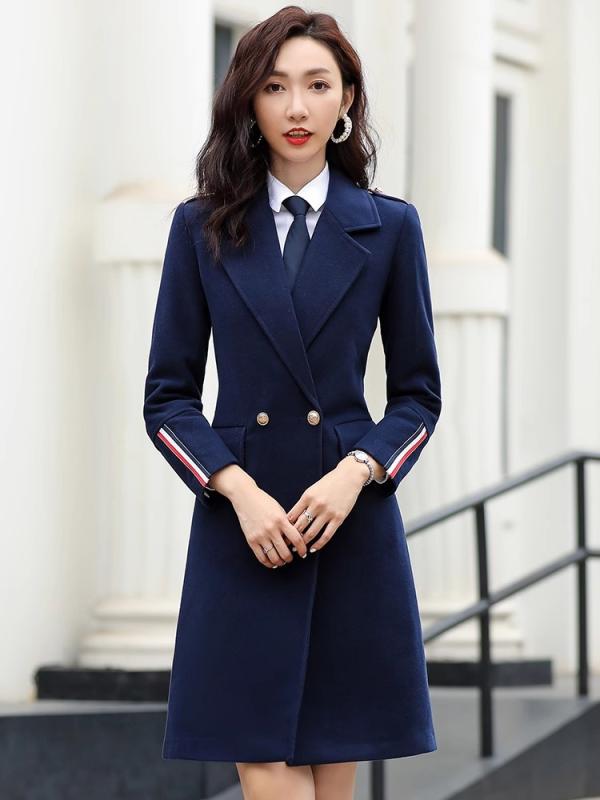 ・カテゴリ: コート・スタイル: 通勤・素材: ポリエステル90%-95%・柄: 無地・厚み: 厚手・シルエット: スリム・着丈: ミドル丈・ネックライン: テーラードカラー・袖丈: 長袖・袖の形状: レギュラースリーブ・前開き仕様: ダブ...