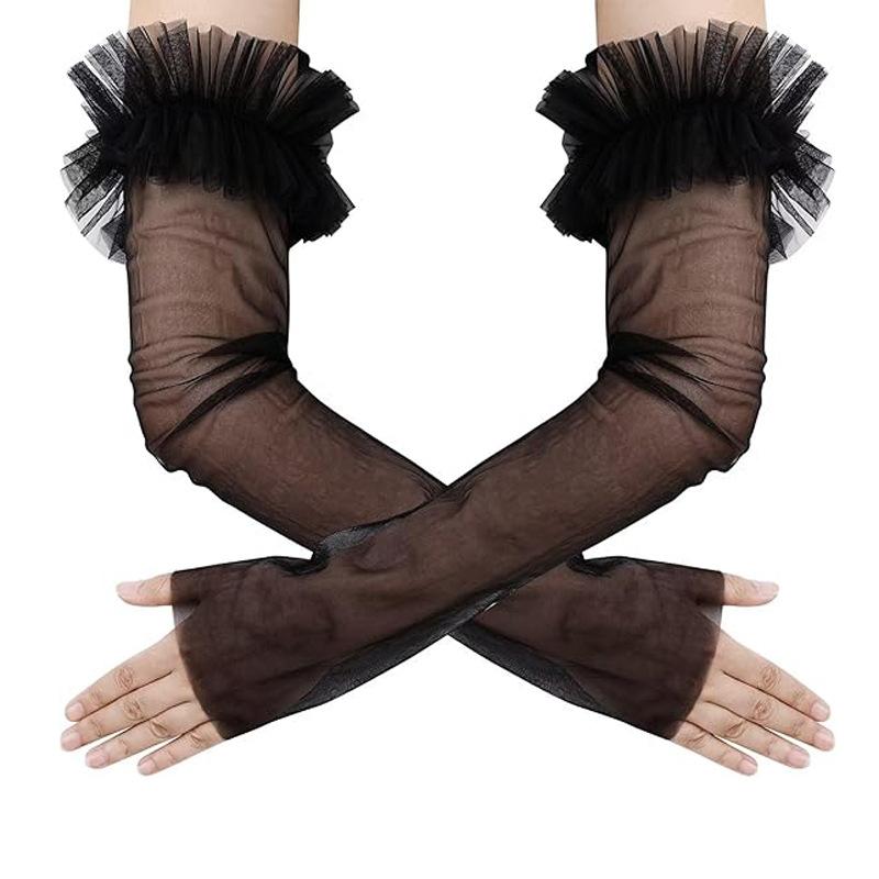 ・カテゴリ: 礼装用手袋・スタイル: 指なし、シンプル、ファッション、通勤・主な素材: スイスメッシュ・機能: UVカット・カラー展開: ブラック、ホワイト、アボカドグリーン、ピンク