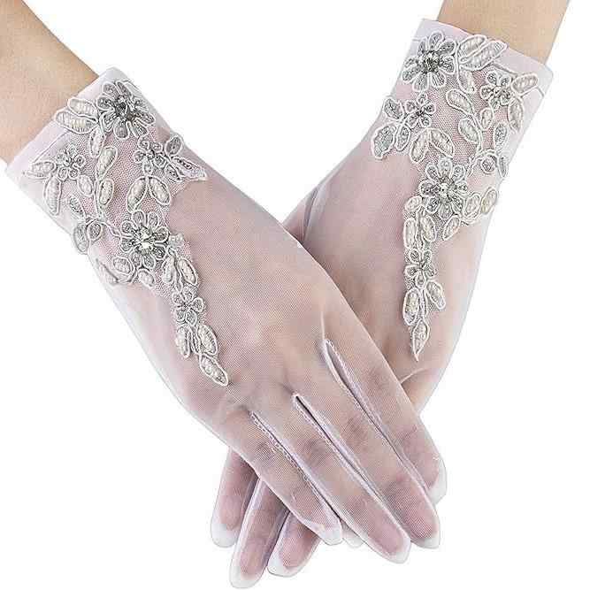 ・性別: レディース・機能: 装飾・カラー: ホワイト・素材: チュール・スタイル: ショート丈、指あり