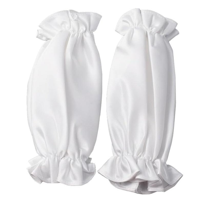 ・性別: レディース・機能: 装飾・カラー: ホワイト・素材: サテン・スタイル: フィンガーレスアームカバー・: