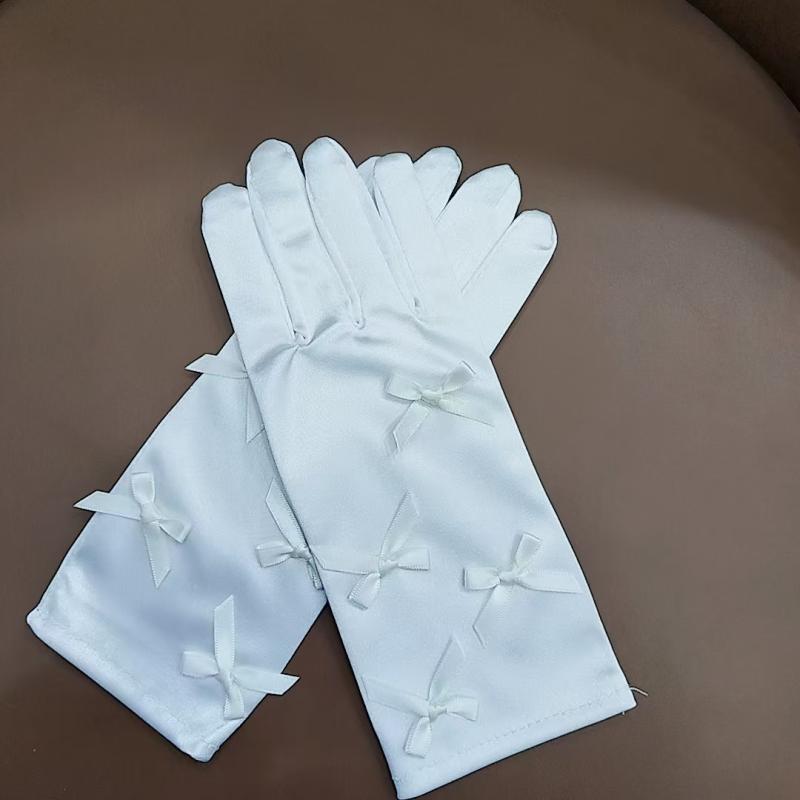 ・性別: レディース・機能: 装飾用・カラー: ホワイト・サイズ: フリーサイズ・素材: サテン・スタイル: ショート丈、5本指・: