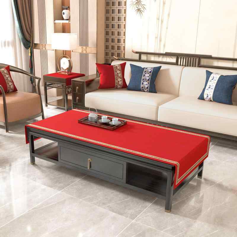 ・素材: 麻・柄: 植物花柄・スタイル: エスニック・カラー展開: レッド・サイズ展開: 60x160cm, 60x180cm, 70x180cm, 80x180cm