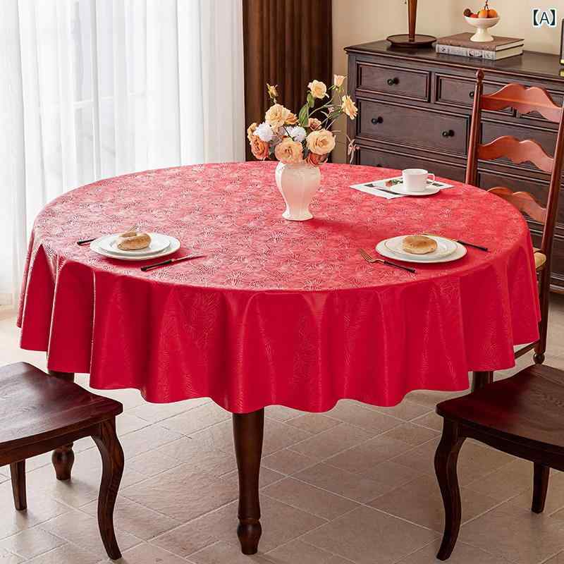 ・スタイル: シンプルモダン・厚さ: 1mm・適用シーン: 正月、結婚・機能: 防水・形状: 円形・素材: PVC・柄: 幾何学模様・加工: 光沢仕上げ・カラー展開: 松枝大紅色、松枝ワインレッド、松枝金色・サイズ展開: 円形180cmテー...