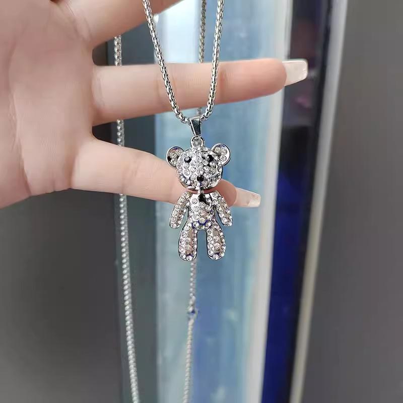 ・カテゴリ: ネックレス・対象: 男女兼用・素材: 合金・ペンダントトップ素材: 合金・加工: 金メッキ・モチーフ: クマ・チェーンの種類: スタンダードチェーン・長さ: 41cm〜50cm・スタイル: 個性的・カラー: ゴールド・重量: 25g