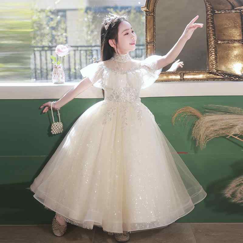 ・カテゴリ: 子供用ドレス・スタイル: プリンセス・性別: 女の子・主な素材: アセテート繊維90%・裏地: アセテート繊維90%・加工: プリーツ、コーティング、シャーリング、酵素洗い・カラー展開: シャンパン・サイズ展開: 100cm,...