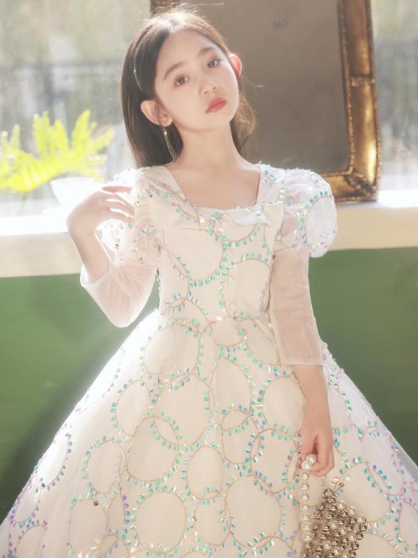 ・カテゴリ: 子供用ドレス・性別: 女の子・スタイル: プリンセス・素材: アセテート・カラー: ホワイト・身長: 100cm、110cm、160cm・対象年齢: 3〜8歳