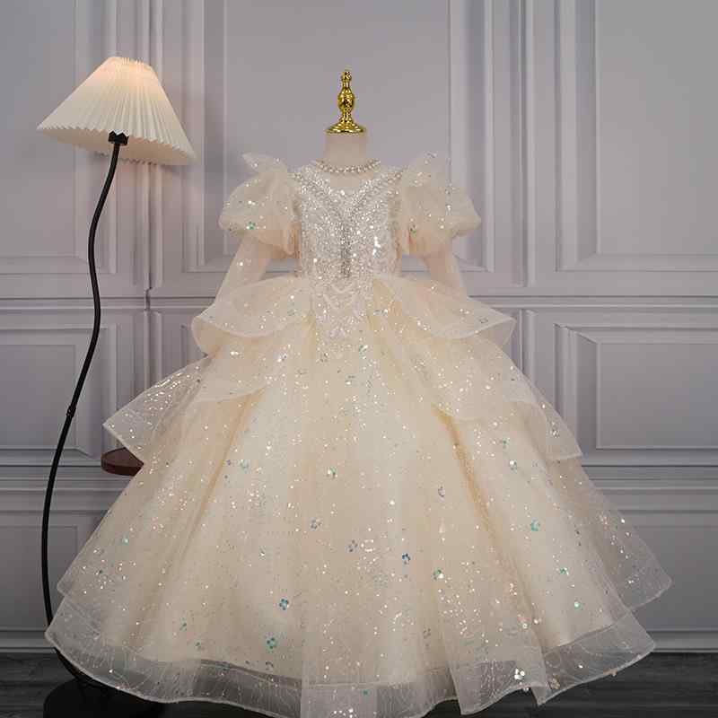 ・カテゴリ: 子供用ドレス・対象年齢: 3〜8歳・性別: 女の子用・加工: プリーツ、コーティング、ボアカット、酵素洗い・詳細: フリル、リボン、プリンセススタイル、チュール・スタイル: プリンセス・主な素材: ポリエステル 50%・裏地素...