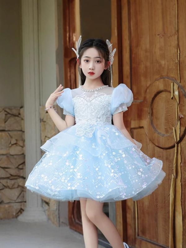 ・カテゴリ: 子供用ドレス・性別: 女の子・対象年齢: 8歳以上・加工: プリーツ、コーティング、シャーリング、エンザイムウォッシュ・スタイル: プリンセス・要素: プリンセス、チュール・表地素材: ポリエステル50%・裏地素材: ポリエス...