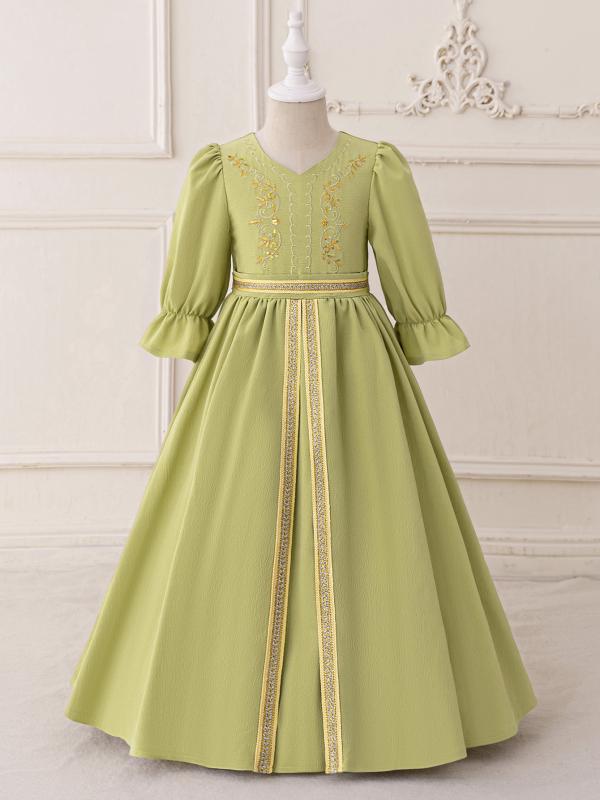 ・カテゴリ: 子供用ドレス・対象性別: 女の子・対象年齢: 3〜8歳・生地加工: 酵素洗い・要素: ボヘミアン、可愛い、レース、リボン、プリント、配色、プリンセス、欧米風・スタイル: 欧米風・素材: ポリエステル 65%、綿 35%・ドレス...