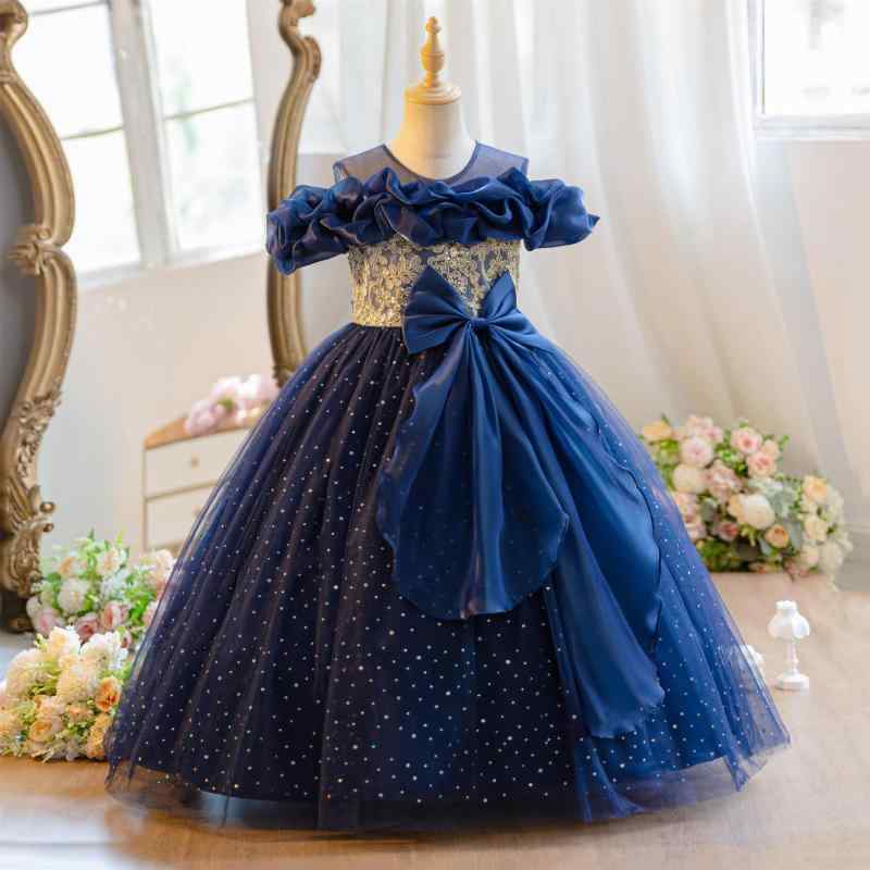 ・カテゴリ: 子供用ドレス・性別: 女の子・対象年齢: 8歳以上・スタイル: プリンセス風、エレガント、欧米風・: リボン、チュール・主な素材: ポリエステル 65%、綿 35%・加工: 酵素洗い・カラー展開: ネイビー、ワインレッド、ピン...