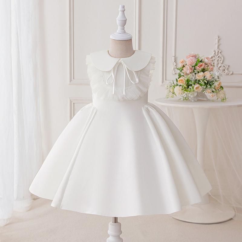 ・カテゴリ: 子供用ドレス・対象年齢: 1〜3歳 (80〜100cm)・性別: 女の子・スタイル: 欧米風・要素: リボン、プリンセススタイル・加工: シアリング、エンザイム加工・表地素材: ポリエステル 65%・裏地素材: 綿 35%・カ...
