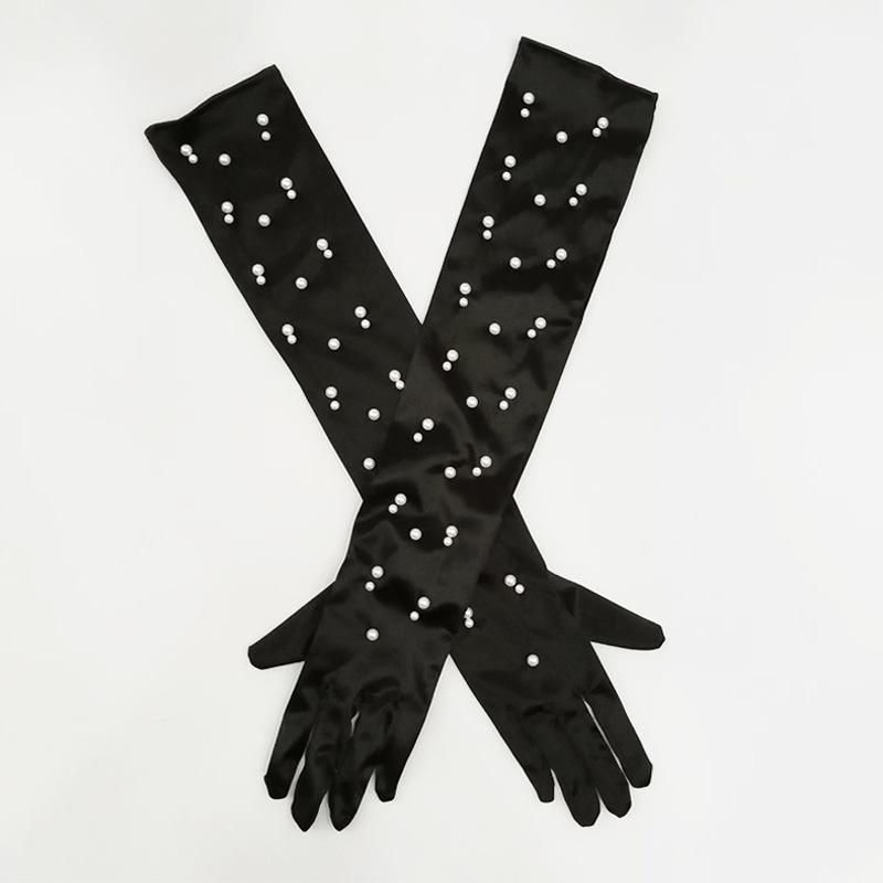 ・性別: レディース・機能: 装飾・カラー展開: ブラック、ホワイト・主な素材: サテン、パール・スタイル: ロング・テイスト: コンサバ