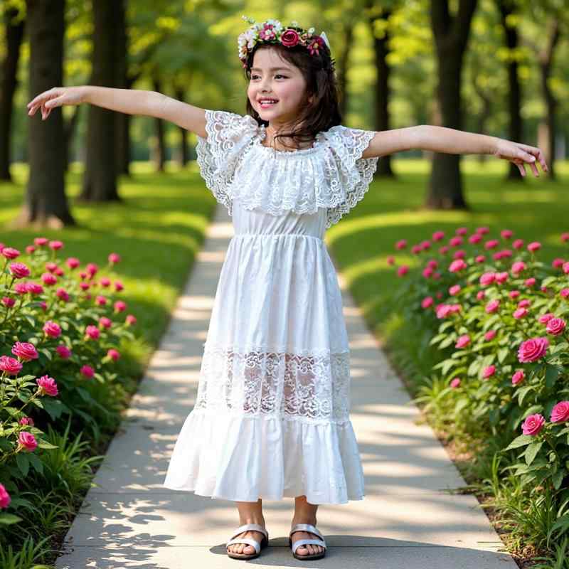 ・カテゴリ: ワンピース・スタイル: 欧米風・メイン素材: レース、ビスコース 80%・裏地素材: 綿 80%・袖丈: 長袖・柄: 無地、花柄・: プリーツ、プリンセスライン・加工: コーティング・対象: ガールズ・対象年齢: 3〜8歳・カ...