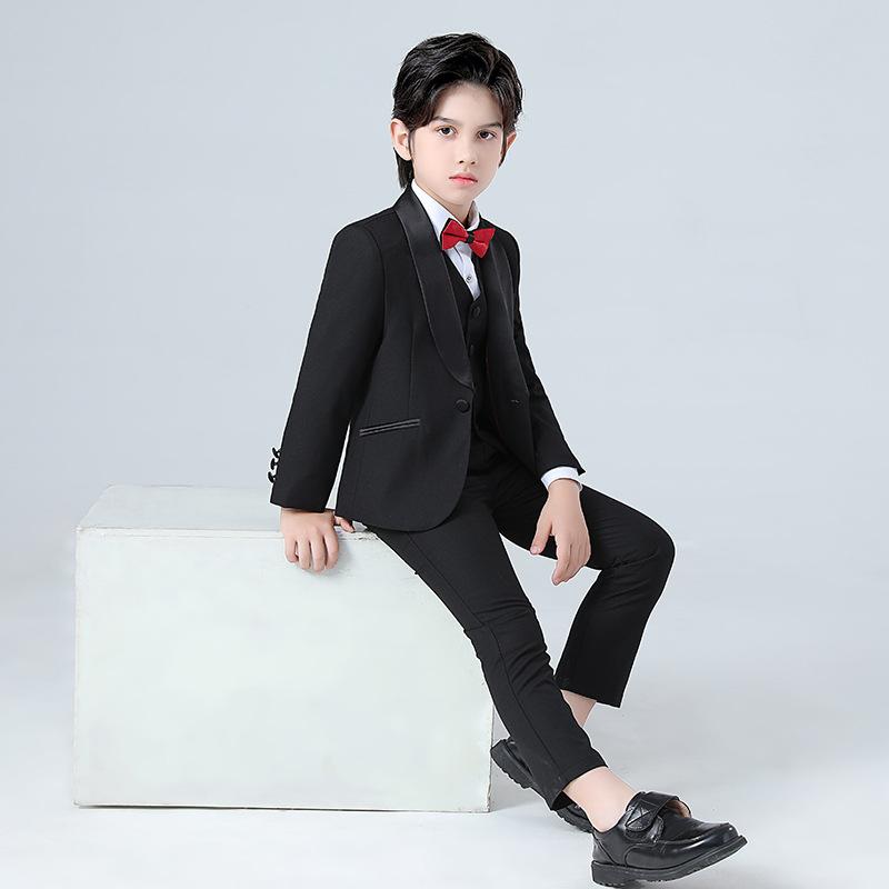 ・性別: 男の子・スタイル: 韓国スタイル・セットタイプ: パンツセットアップ・対象年齢: 3歳〜8歳（100〜140cm）・袖丈: 長袖・ボトムス丈: ロングパンツ・生地加工: 柔軟加工・生地の厚さ: 普通・柄: 無地・要素: ブリティッ...