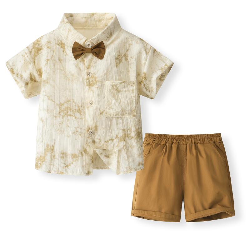 ・カテゴリ: 子供服セットアップ・性別: 男の子・スタイル: 韓国・タイプ: パンツセットアップ・対象年齢: 3〜8歳（100〜140cm）・袖丈: 半袖・パンツ丈: ハーフパンツ・加工: ソフト加工・生地の厚さ: 普通・: カーディガン、...