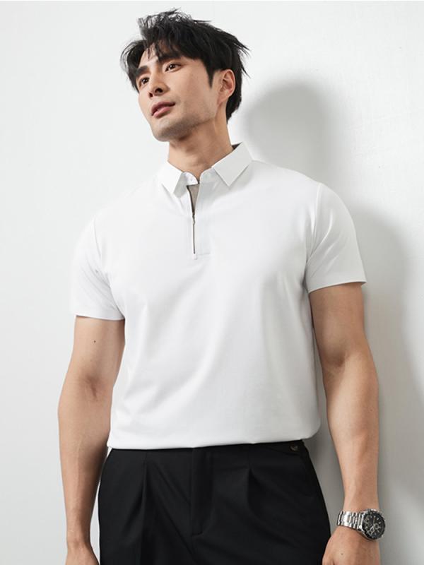 ・カテゴリ: ポロシャツ・スタイル: ライトビジネス・袖丈: 半袖・シルエット: スタンダード・柄: 無地・生地の厚さ: 薄手・素材: ナイロン63%、モダール25%、ポリウレタン10%、2%・利用シーン: カジュアル・機能: 形態安定・カ...