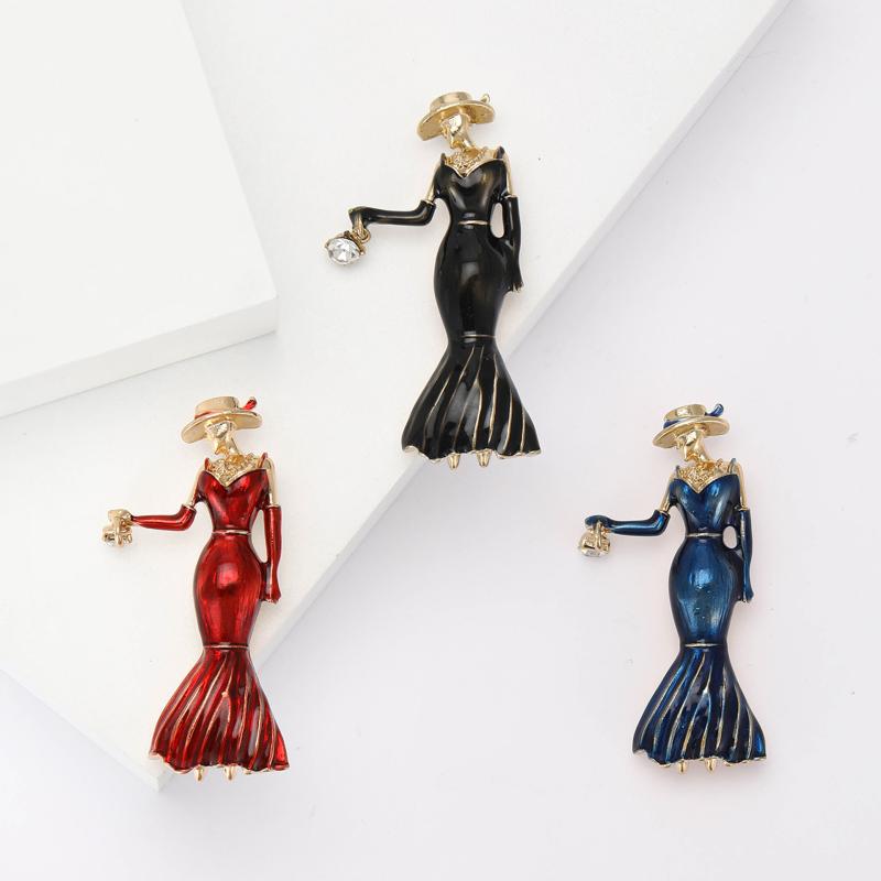 ・カテゴリ: ブローチ・スタイル: ファッションOL、通勤・素材: 合金・: キャラクター・加工: エナメル加工・カラー展開: ブルー、レッド、ブラック・機能: 装飾・対象: レディース