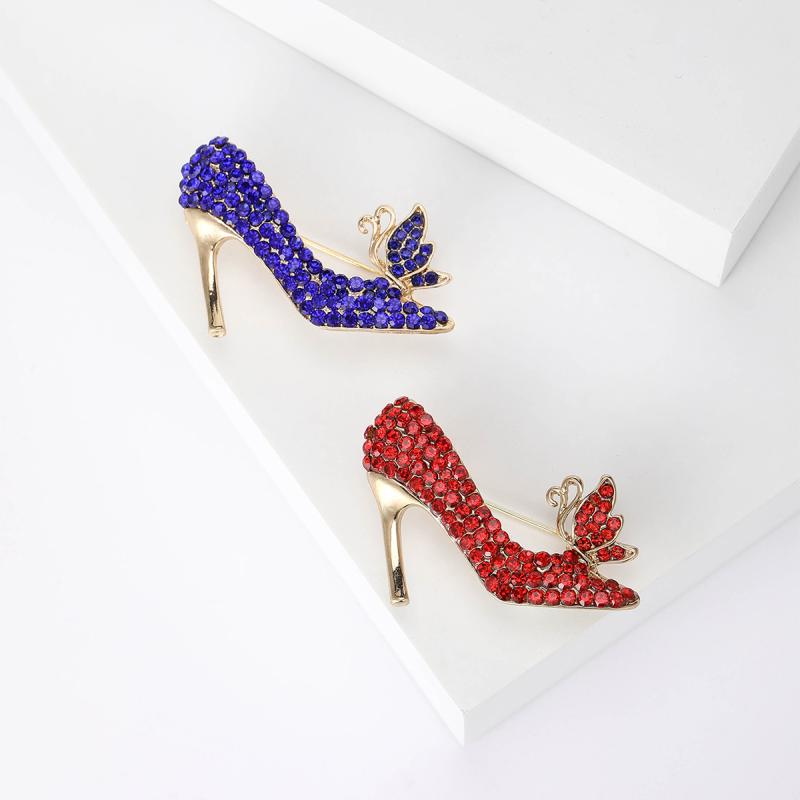 ・カテゴリ: ブローチ・素材: 合金・スタイル: レディース、トレンド、個性的・加工: ラインストーン・カラー展開: レッド、ブルー・機能: 装飾