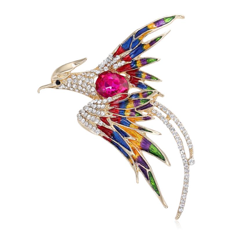 ・カテゴリ: ブローチ・スタイル: レディース、ファッションOL、通勤・素材: 合金・: フェニックス、動物・加工: ラインストーン・カラー展開: イエロー、グリーン、ブルー、マルチカラー、パープル、ブラック・機能: チラ見え防止