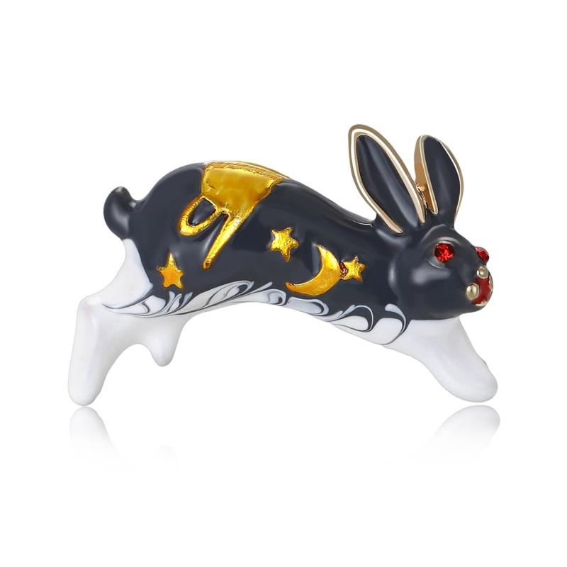 ・カテゴリ: ブローチ・素材: 合金・加工: エナメル加工・スタイル: カートゥーン、フェミニン、スウィート・モチーフ: ウサギ、干支・カラー展開: ホワイト、グレー・対象: レディース・機能: 装飾