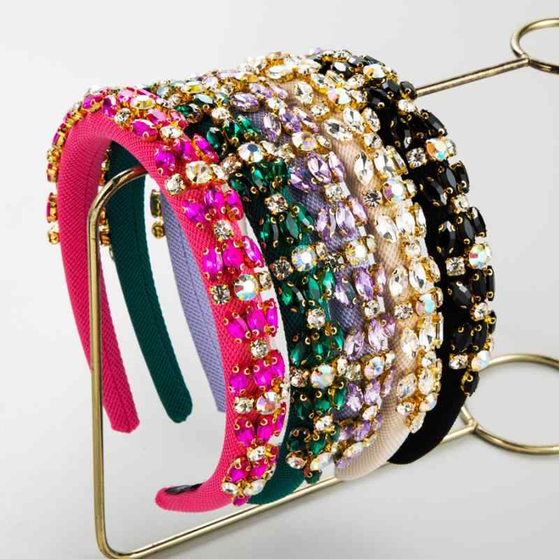 ・カテゴリ: ヘッドドレス・素材: ラインストーン・加工: ラインストーン加工・カラー: ブラック、ホワイト、グリーン、パープル、ローズレッド・: ラウンド、ジオメトリック・スタイル: 欧米風、ファッション、コンミューター・対象: レディース