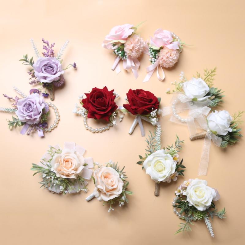 ・素材: 布・製法: ハンドメイド・用途: ウェディング・カラー展開: パープル、レッド、ホワイト、ピンク・サイズ: 8×12cm、8×13cm・スタイル: 欧米風