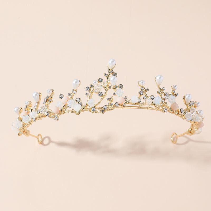 ・カテゴリ: ヘアアクセサリー・スタイル: 韓国・タイプ: レディース・: クラウン・素材: 合金・加工: メッキ加工・カラー: ゴールド