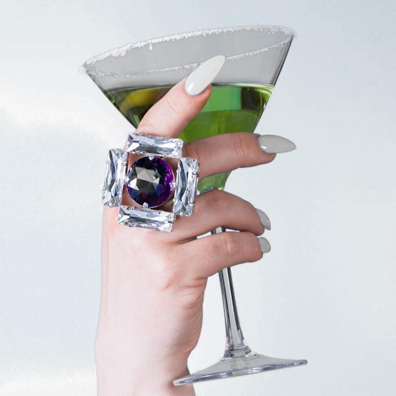 ・カテゴリ: リング・主な素材: ラインストーン・: ジオメトリック、スクエア・加工: メッキ・カラー展開: シルバー、ゴールド・スタイル: モード、個性的・対象: レディース、ユニセックス