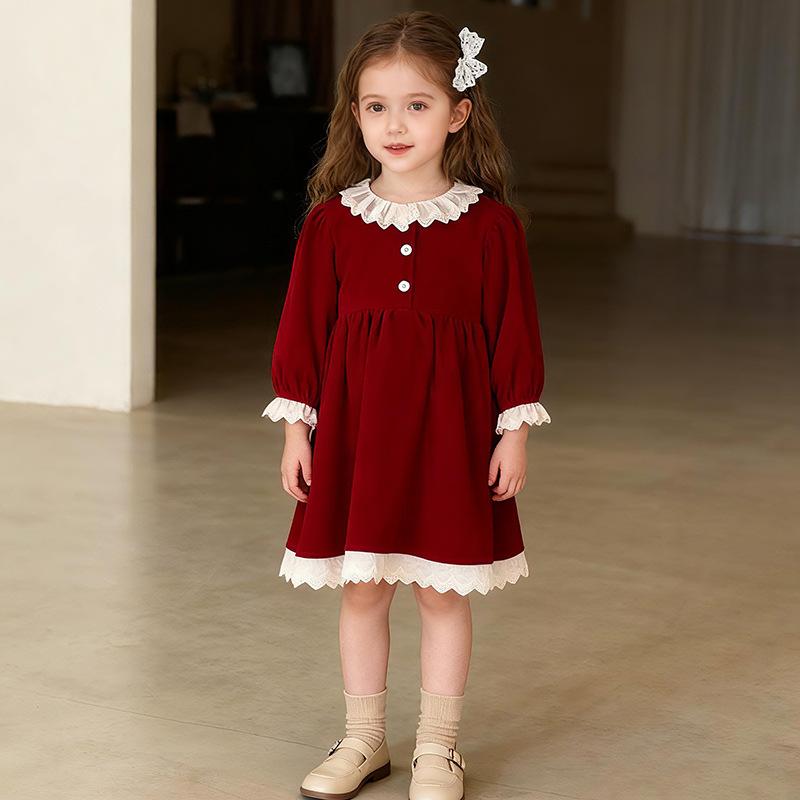 ・スタイル: 韓国・カテゴリ: 子供用ワンピース・主な素材: ポリエステル 50%、ナイロン 50%・柄: 無地・加工: 柔軟加工・袖丈: 長袖・シルエット: Aライン・裏地素材: ポリエステル 50%、ナイロン 50%・: トレンド風・サ...