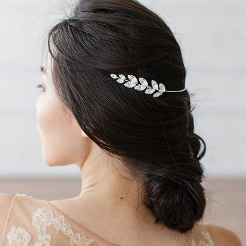 ・カテゴリ: ヘアアクセサリー・素材: 水晶・加工: メッキ加工・カラー: シルバー、ゴールド・モチーフ: リーフ、ボタニカル・スタイル: 欧米風、コンテンポラリー・対象: レディース