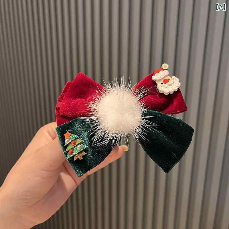 ・カテゴリ: ヘアアクセサリー・スタイル: クリスマス、子供用・素材: 布・: リボン・柄: キャラクター・タイプ: ヘアピン、ヘアクリップ、サイドクリップ・カラー展開: ホワイト、レッド、ゴールド、ワインレッド、オフホワイト、グリーン、ス...