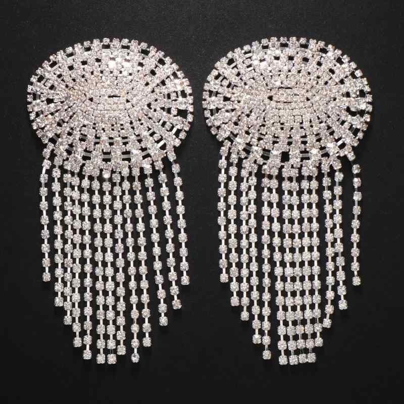 ・カテゴリ: ボディチェーン、ニップルシール・スタイル: レディース、欧米・素材: ラインストーン、合金、人工宝石、ホワイトクリスタル、銅・形状: ジオメトリック・カラー展開: シルバー、ゴールド・加工: メッキ