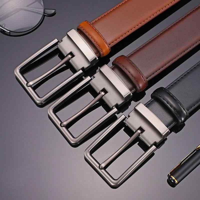 ・主な素材: 二層牛革・バックル素材: 合金・留め具の種類: ピンバックル・カラー展開: ブラック（ガンメタル）、ブラウン（ガンメタル）、イエローブラウン（ガンメタル）、ブラック（シルバー）、ブラウン（シルバー）、イエローブラウン（シルバー...