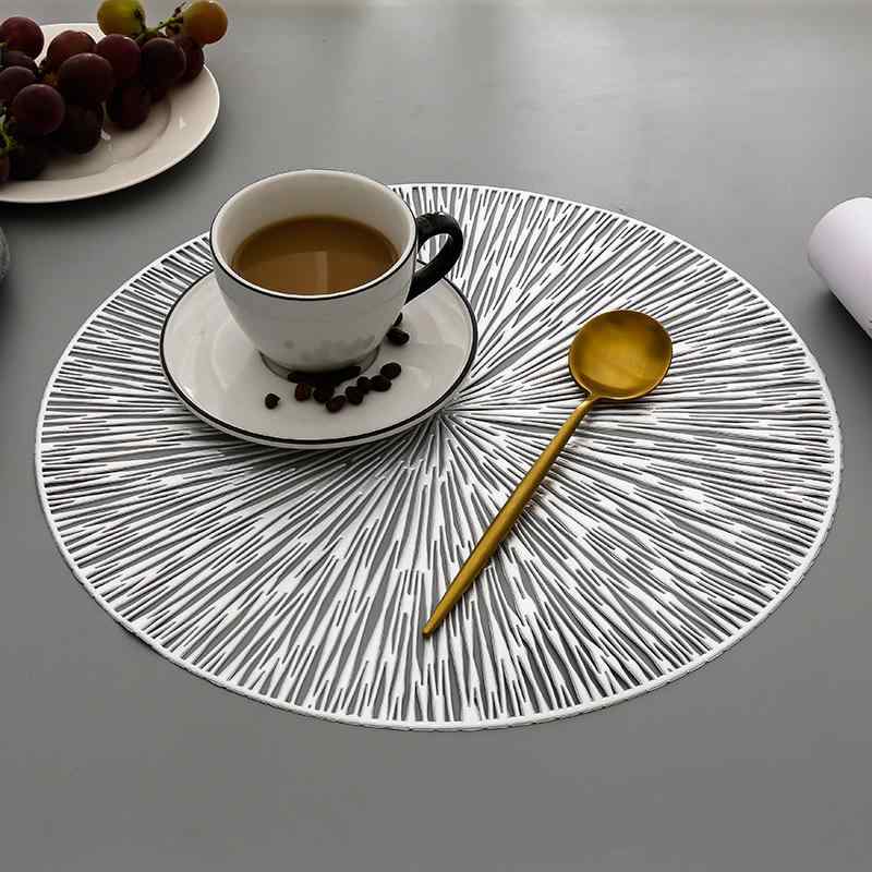 ・素材: PVC・柄: 無地・カラー展開: ゴールド、シルバー、ローズゴールド、ブラック・形状: 円形、長方形・スタイル: モダンシンプル