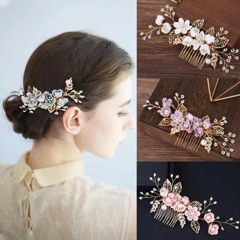 ・カテゴリ: ヘアアクセサリー・スタイル: 日韓風・タイプ: レディース・素材: 合金・: フラワー・製法: ハンドメイド・用途: ウェディング、誕生日、旅行、アニバーサリー・装飾: パール、フラワー・カラー: ホワイト×ゴールド、ホワイト...