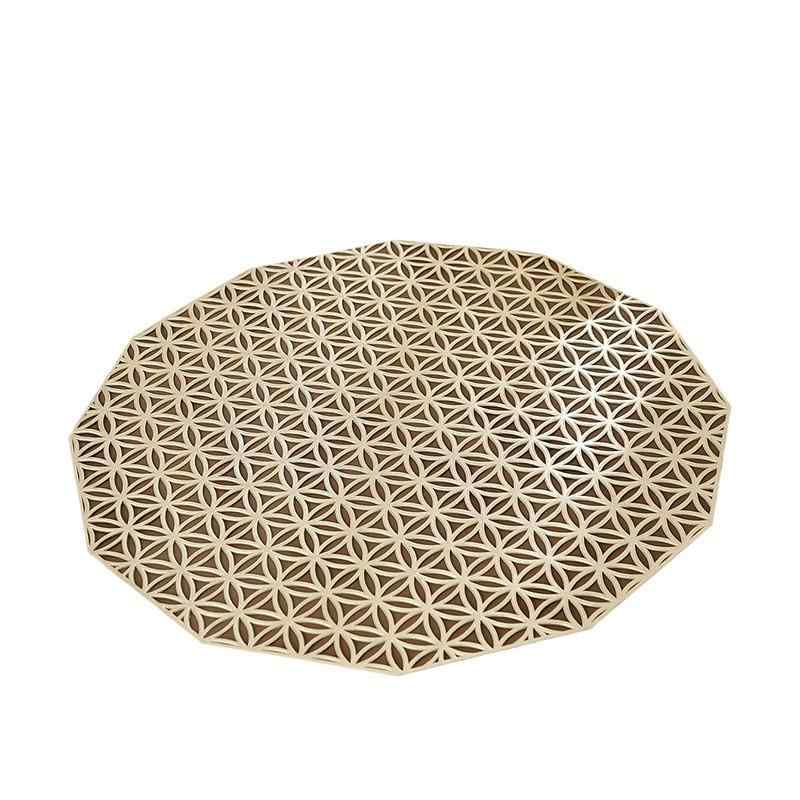 ・素材: PVC・柄: 無地・カラー: ゴールド・形状: 円形、変形・スタイル: 北欧