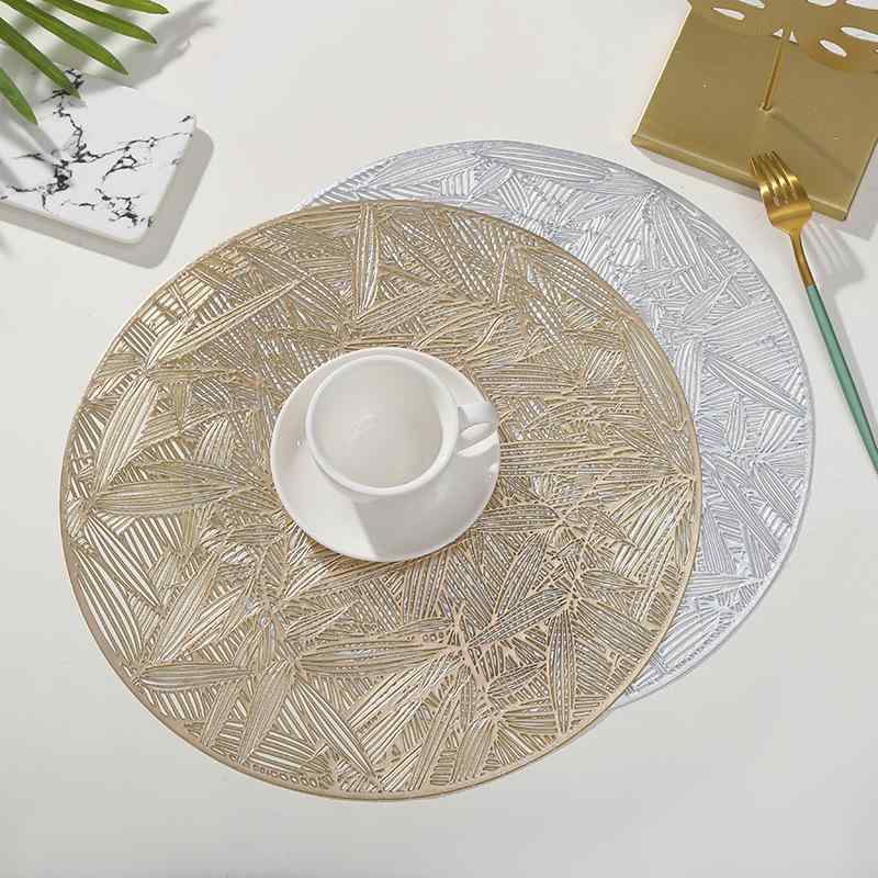 ・素材: PVC・柄: 幾何学模様・カラー展開: ゴールド、シルバー・形状: 円形・スタイル: モダン、シンプル