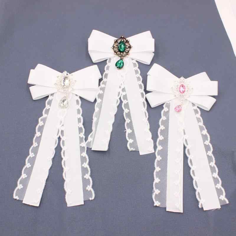・カテゴリ: リボンタイ、蝶ネクタイ・スタイル: 韓国スタイル、アロー型・素材: ラインストーン・裏地素材: レース、ポリエステル・: リボン・性別: レディース・対象: 大人・カラー: ホワイト(クリア)、ホワイト(グリーン)、ホワイト(...